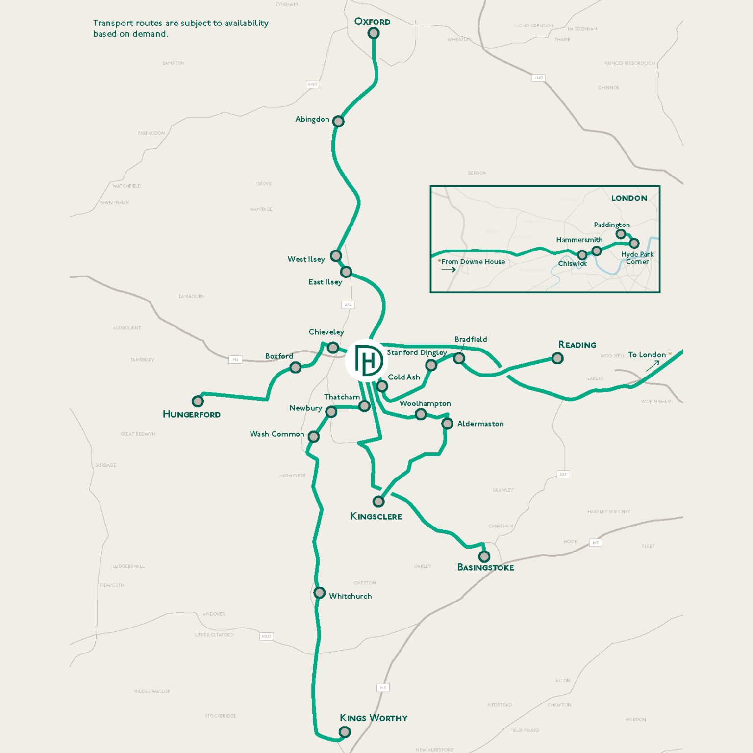Transport services to Downe House